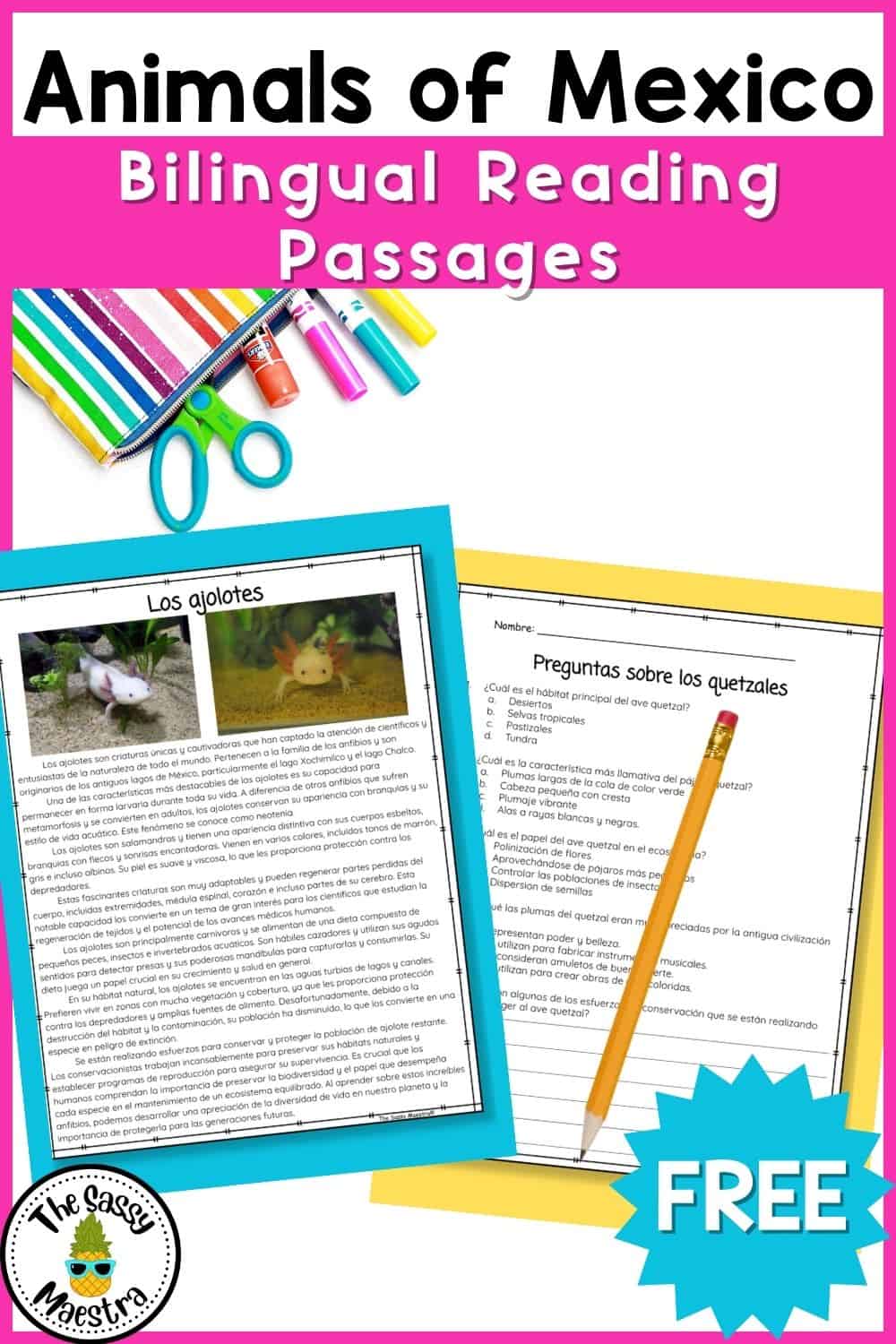 4 Free Bilingual Reading Passages: Discover the Fascinating Animals of ...